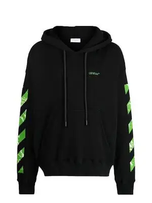 Off-White Moon Cam Arrow Skate Hoodie - Black/bright Green