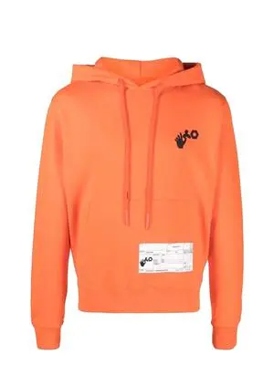 Off-White X T-shirtnage Engineering Logo Patch Hoodie - Orange