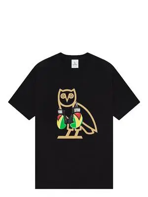 OVO Guyana Boxing Gloves Og Owl T-shirt - Black
