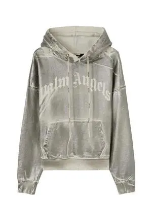 Palm Angels Metallic Hoodie - Grey