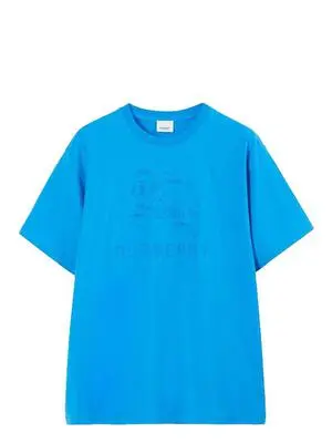 Burberry Equestrian Knight Motif T-shirt - Blue