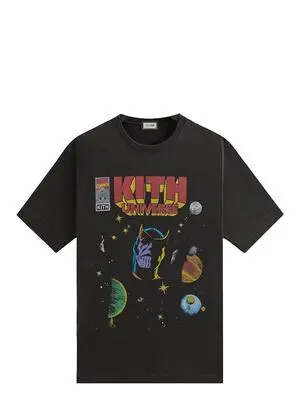 Kith X Marvel Universe Graphic Vintage Tee Shirt - Black