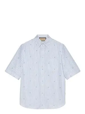 Gucci Cotton Striped Shirt - Light Blue