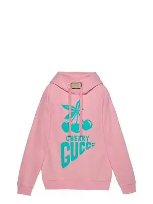Gucci Cherry Print Hoodie - Light Blue