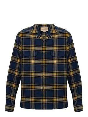 Gucci Checked Shirt - Navy Blue