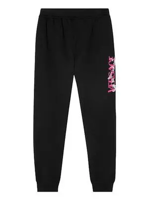 Versace Silver Baroque Sweatpants - Black