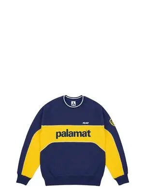 PALACE Palamat Crew - Navy Blue/yellow