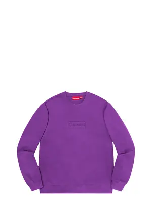 Supreme Cutout Logo Crewneck - Purple