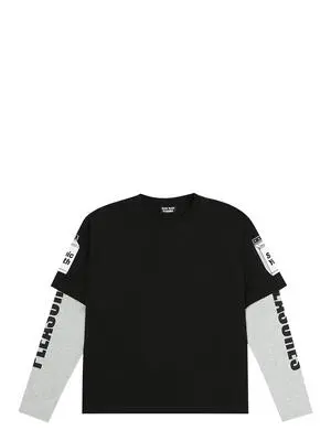 PLEASURES Becuz Layered Long-sleeve - Black