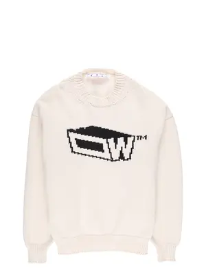 Off-White Graffiti Zine Crewneck - Cream