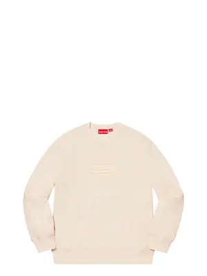 Supreme Cutout Logo Crewneck - Cream