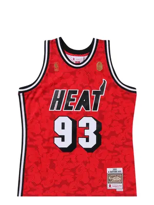 A BATHING APE X Mitchell & Ness Miami Heat Jersey - Red