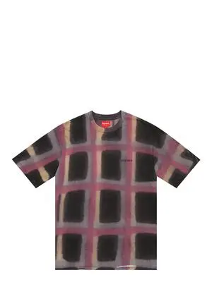 Supreme Sprayed Plaid Short-sleeve Top 'black' Black