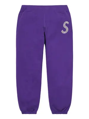 Supreme X Swarovski S Logo Sweatpant 'purple' Purple