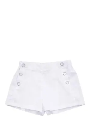Busy Bees Busy Bees Sailor Button Shorts White Seersucker