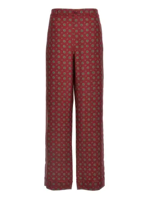 Moschino Patterned Trousers - Bordeaux