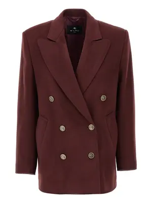 Etro Double-breasted Blazer - Bordeaux