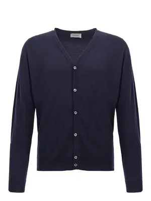 John Smedley Petworth' Cardigan - Blue