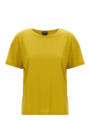 TOM FORD Silk T-shirt - Yellow