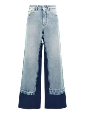 MAISON MARGIELA Contrast Insert Jeans - Light Blue