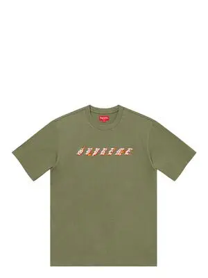 Supreme Flames Short-sleeve Top 'olive' Green