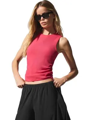 Alo Yoga Ribbed Tank Top Candy Red