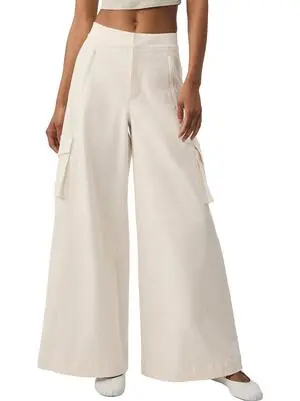 Alo Yoga Cargo Wide-leg Trousers - Ivory