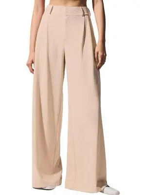 Alo Yoga High-waist Dreamscape Trousers - Macadamia