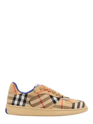 Burberry Terrace Check Cotton Low-top Sneakers - Sand Ip Check