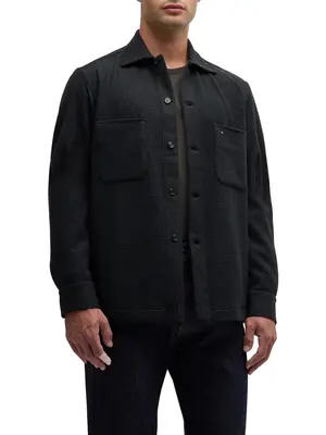Stefano Ricci Wool-cashmere Plaid Overshirt - Dark Green