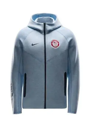 Nike Team Usa Olympics 2024 Tech Fleece Hoodie - Heather Blue
