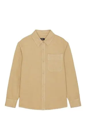 A.p.c. Basile Brodee Poitrine Surchemise - Beige