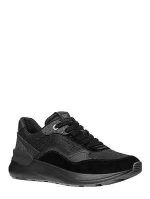 Michael Kors Trevor Mixed-media Trainer - Black
