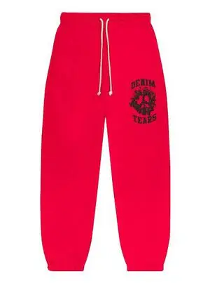 DENIM TEARS Denim University Sweatpants - Red