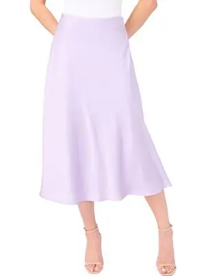 CECE DUPRAZ Bias Cut Satin Midi Skirt - Lilac Breeze