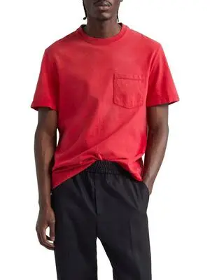 GOLDEN GOOSE Journey Distressed Cotton Graphic T-shirt - Urban Red/dark Red