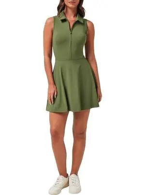 Travis Mathew TravisMathew Move Half-Zip Sleeveless Dress Clover