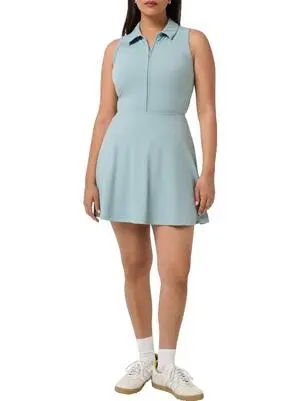 Travis Mathew Move Half-zip Sleeveless Dress - Slate