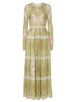Giambattista Valli Floral Silk Georgette Maxi Dress - Green