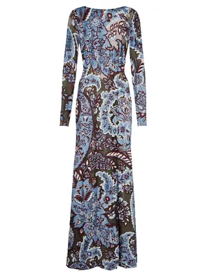 Etro Paisley Crêpe Jersey Maxi Dress - Multicoloured