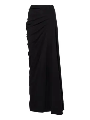 DRIES VAN NOTEN Dries Van Noten Draped Cotton Jersey Maxi Skirt