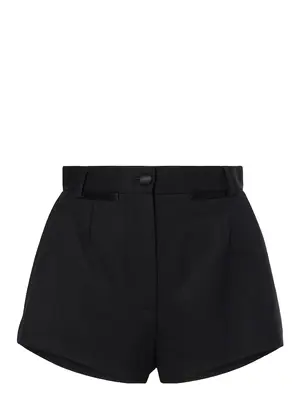 Dolce & Gabbana High-rise Wool And Silk Shorts - Black