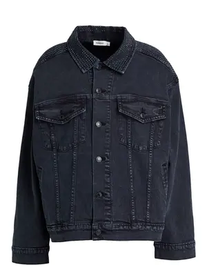 Simkhai Lambert Crystal-embellished Denim Jacket - Black