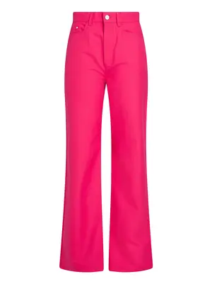 WANDLER High-rise Straight-leg Jeans - Fuchsia