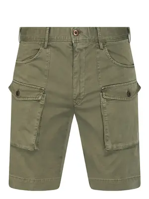 SLOWEAR Incotex Cotton-Blend Twill Cargo Shorts Army Green