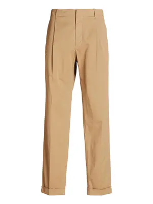 SLOWEAR Incotex Pleated Cottonblend Twill Chinos - Sand