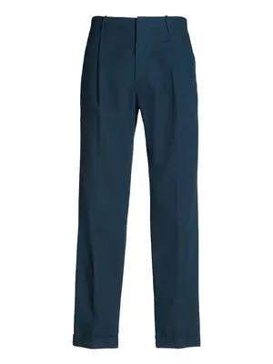 SLOWEAR Incotex Pleated Cotton Trousers - Storm Blue