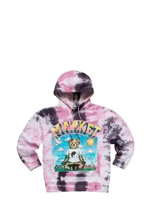 MARKET Namaste Bear Day And Night Tie Dye Hoodie - Lavender Lizard