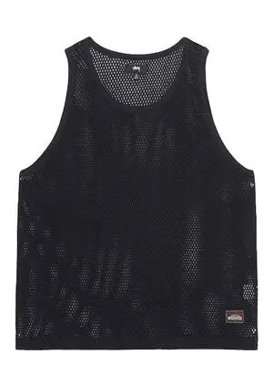 StÜssy Big Mesh Tank - Black