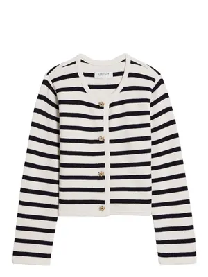 DEREK LAM 10 CROSBY Derek Lam 10 Crosby Striped Wool-Blend Cardigan